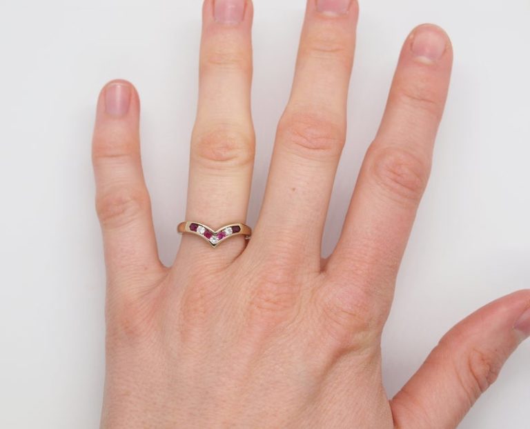 BRITTA – 0.10ct Ruby Wishbone Ring | | Arah James